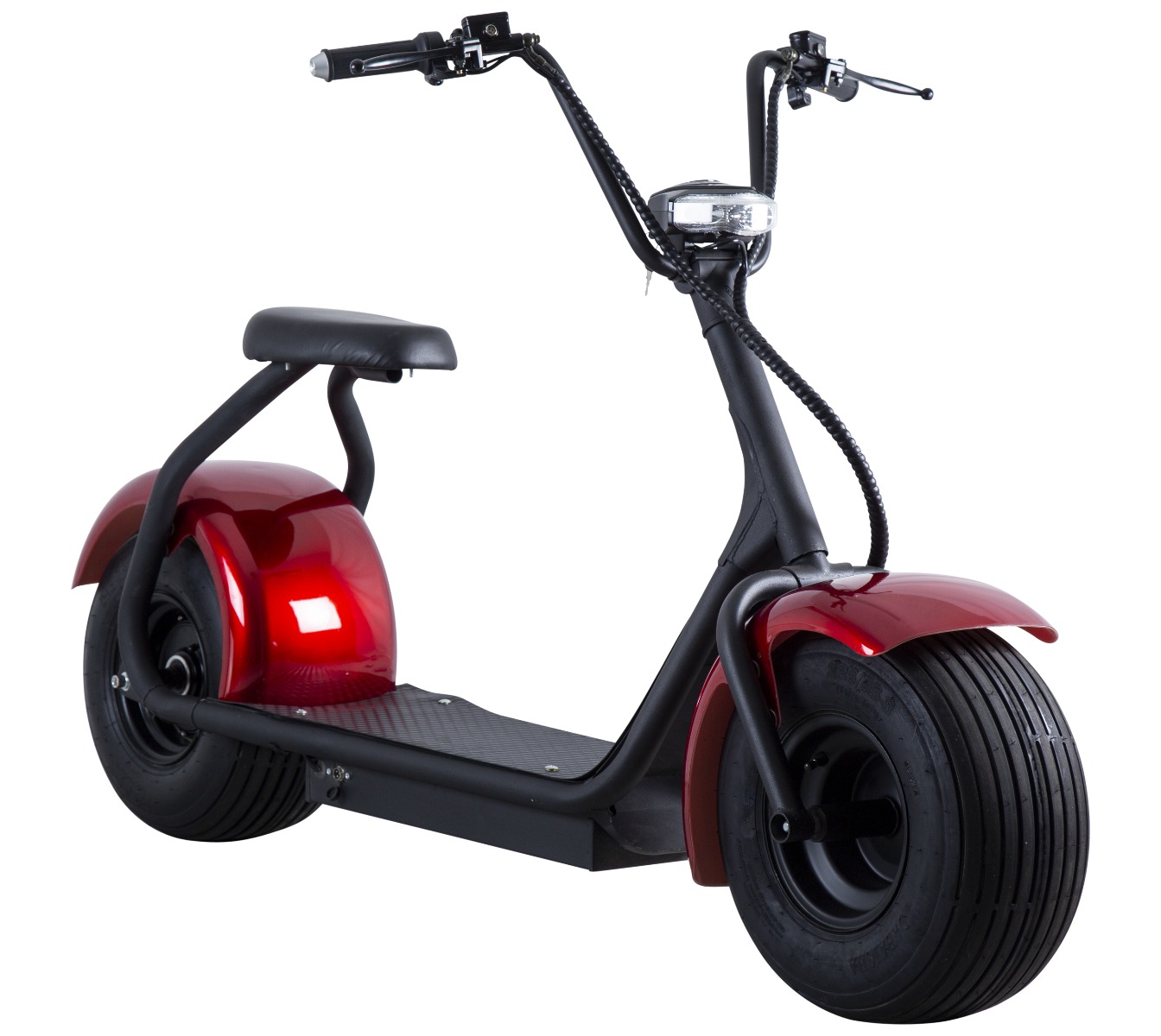 Harleyscooter X-Pro Fatboy Rödmetallic 1500W | Fatscooter | FatBikes.se