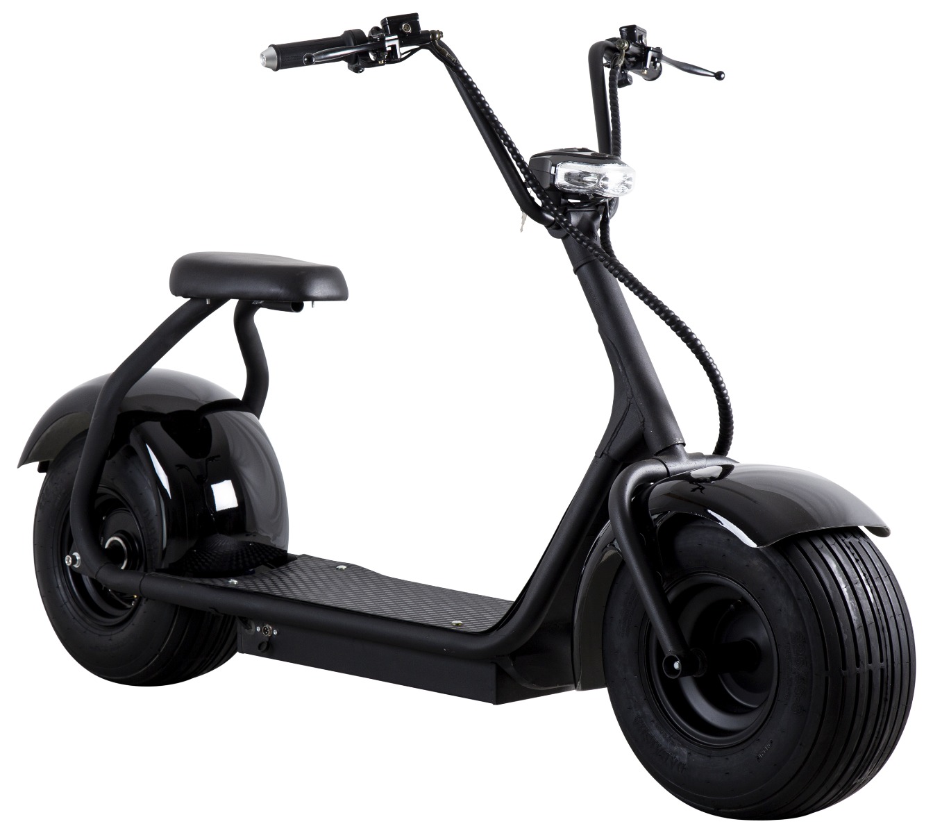 Harleyscooter X-Pro Fatboy Svart 1500W | Fatbike elscooter | FatBikes.se